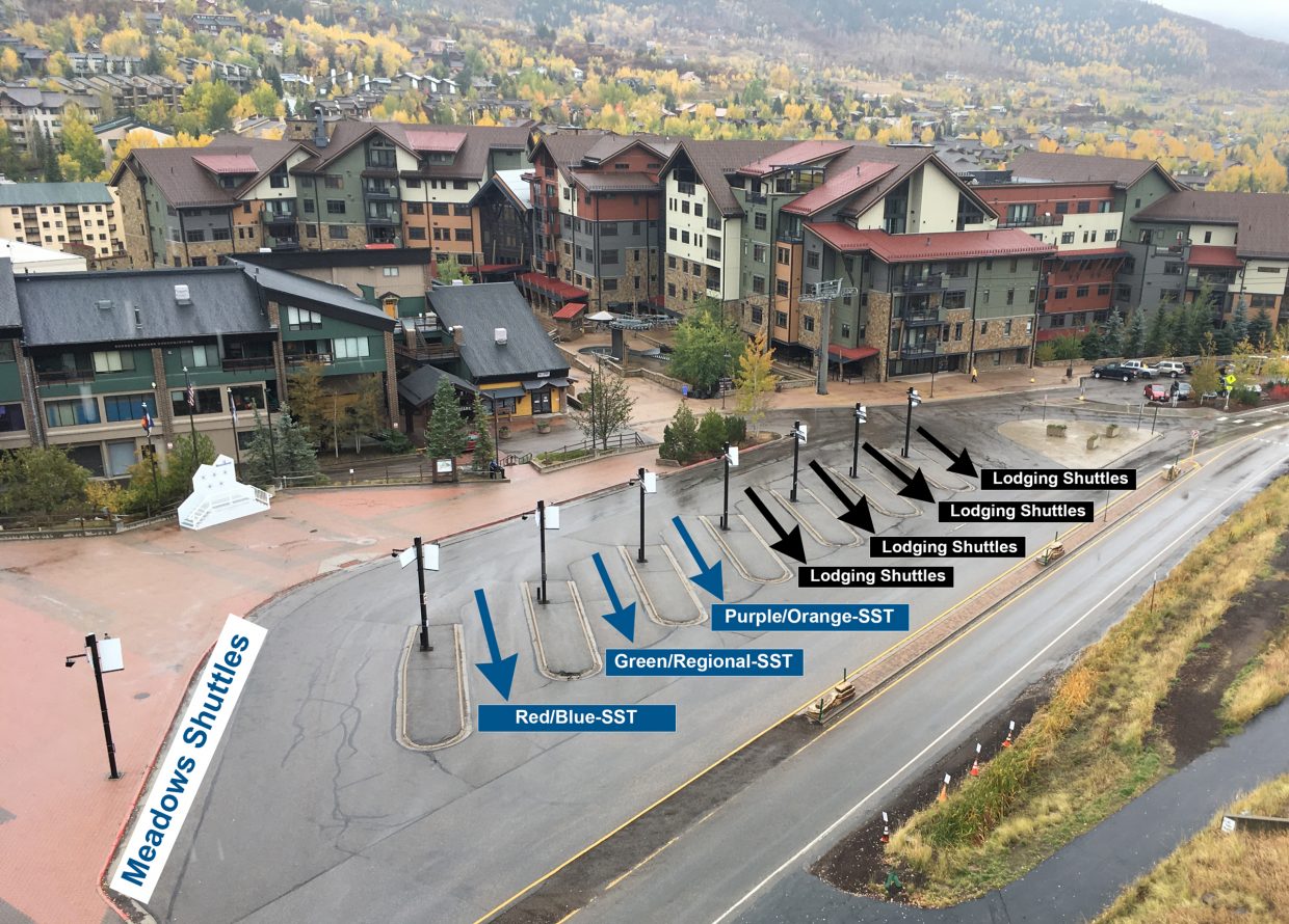 New layout for bus stops at Steamboat base area's Gondola Transit ...
